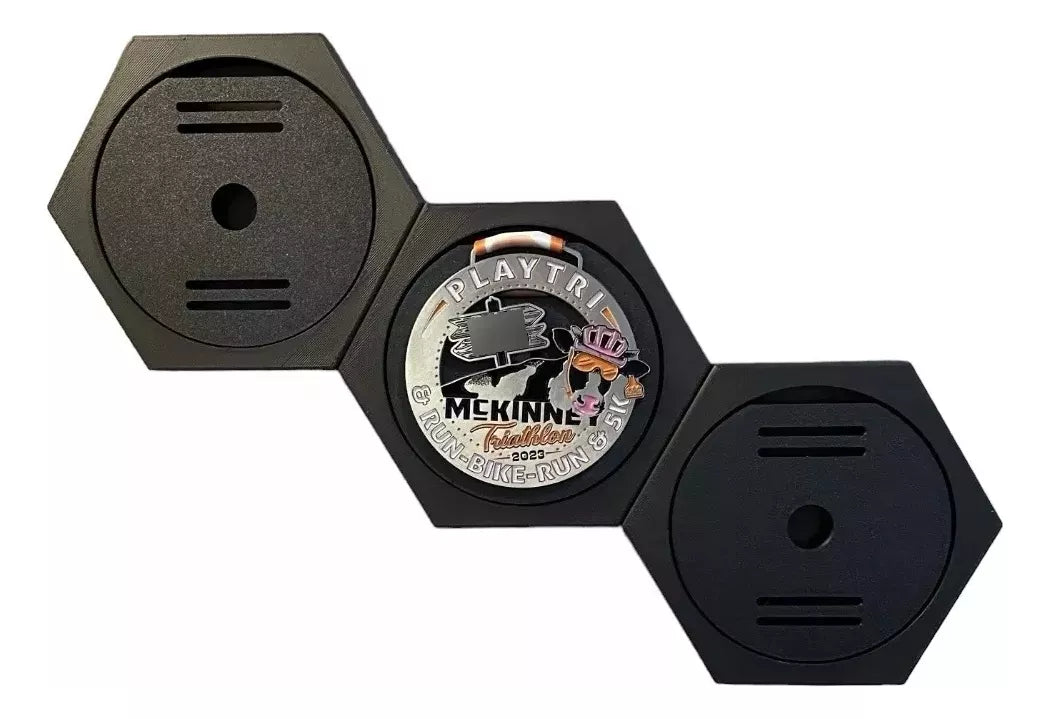 Porta Medalla Hexagonal — Energia 3D