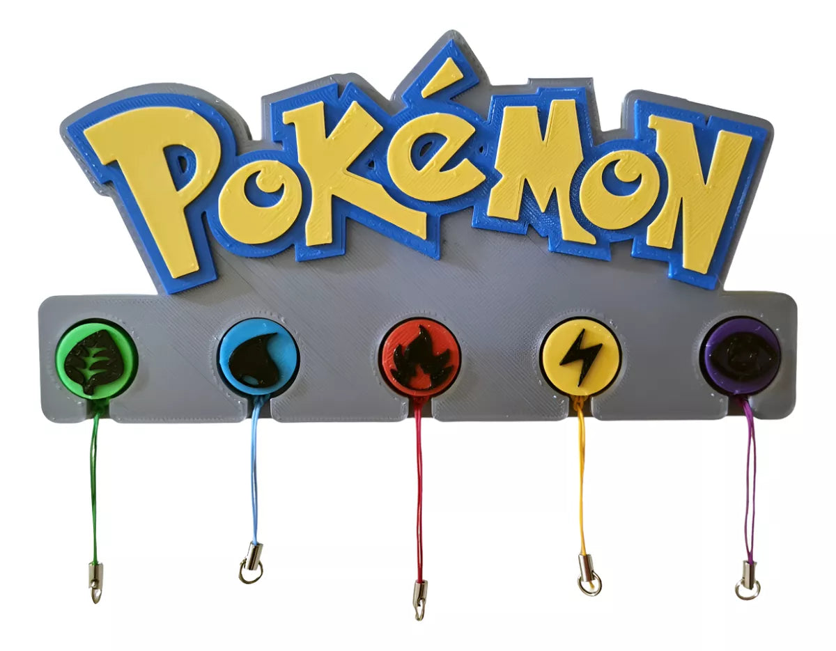 Porta Llaves Magnético Logo Pokémon — Energia 3D